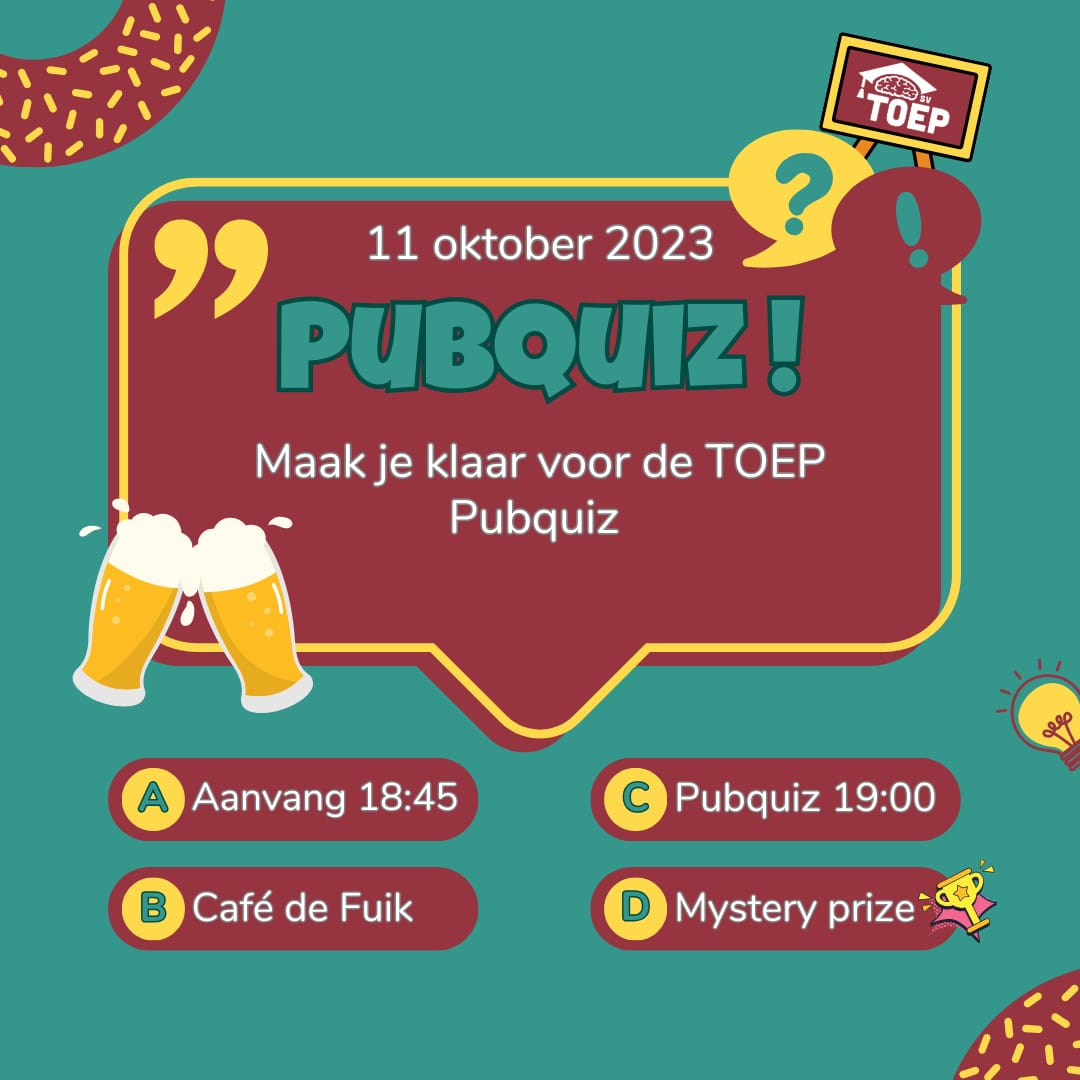 Studievereniging TOEP - Kalender